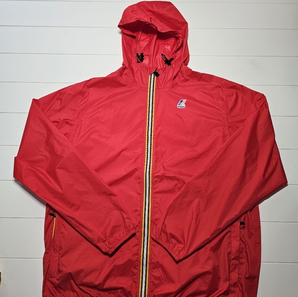 K-Way | Jackets & Coats | Kway Mens Bright Red Hooded Raincoat | Poshmark